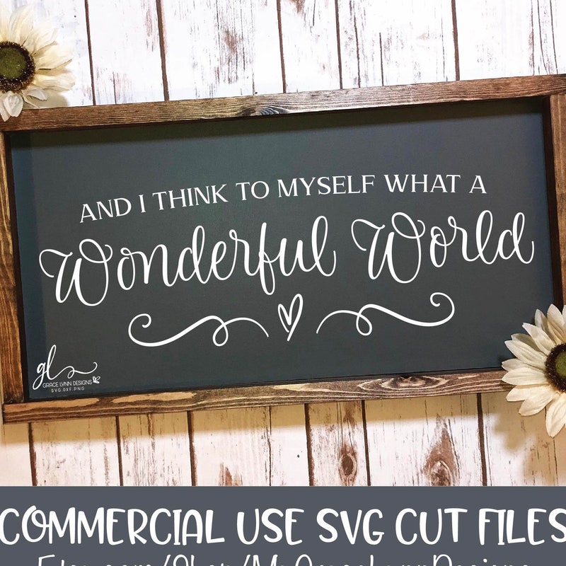 What a Wonderful World Sign - Etsy