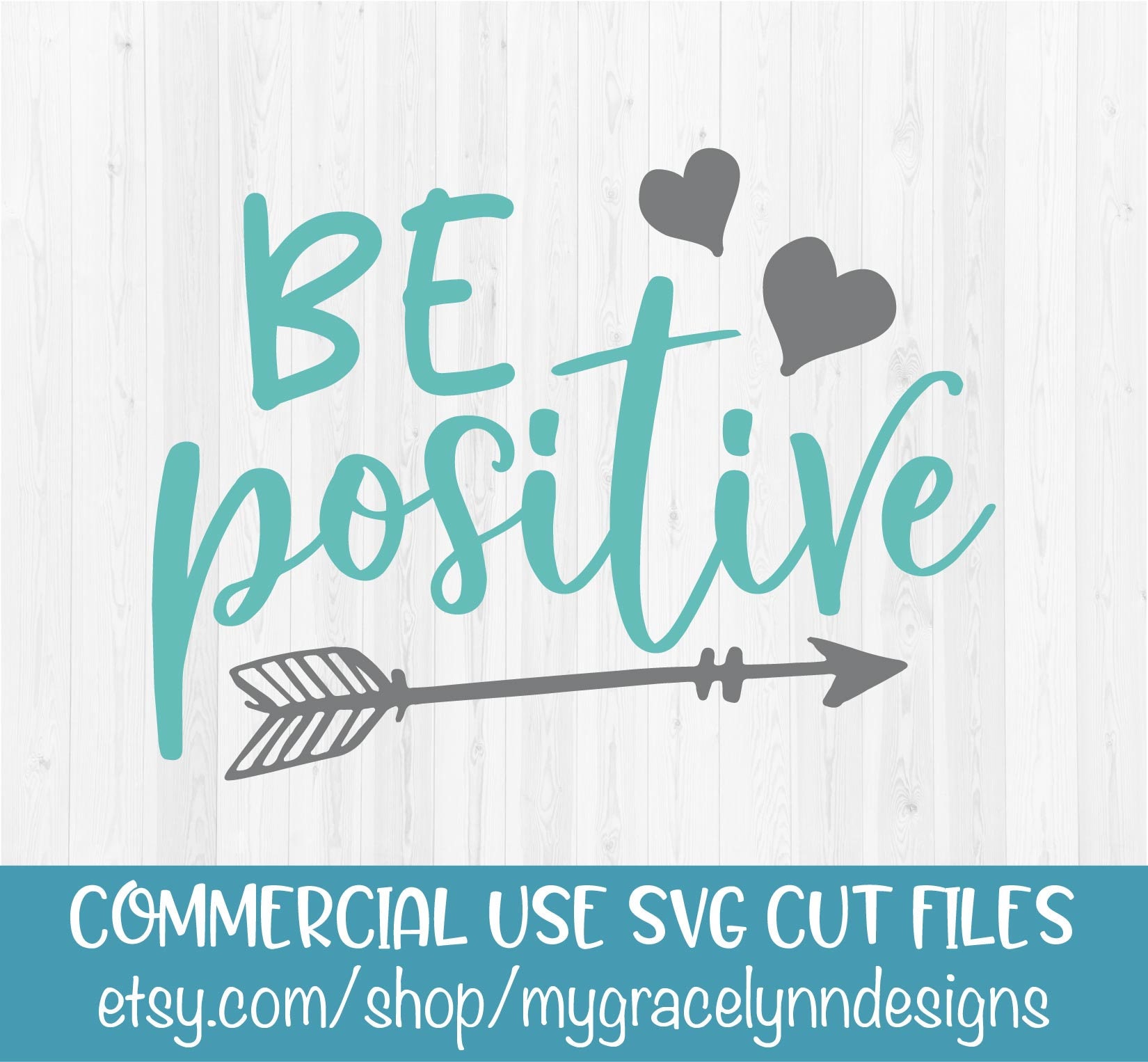 Be Positive Digital Cut File SVG DXF & PNG | Etsy