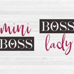 Boss Lady Mini Boss SVG Cut File - Etsy