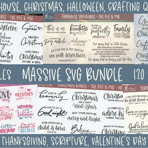 Huge Bundle - 120 Designs From 11 Bundles - SVG, DXF & PNG - Valentine ...