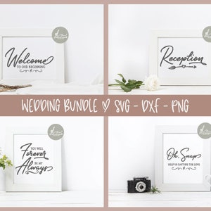 Huge Wedding Sign SVG Bundle - 25 Designs - Digital Cut Files - Svg ...