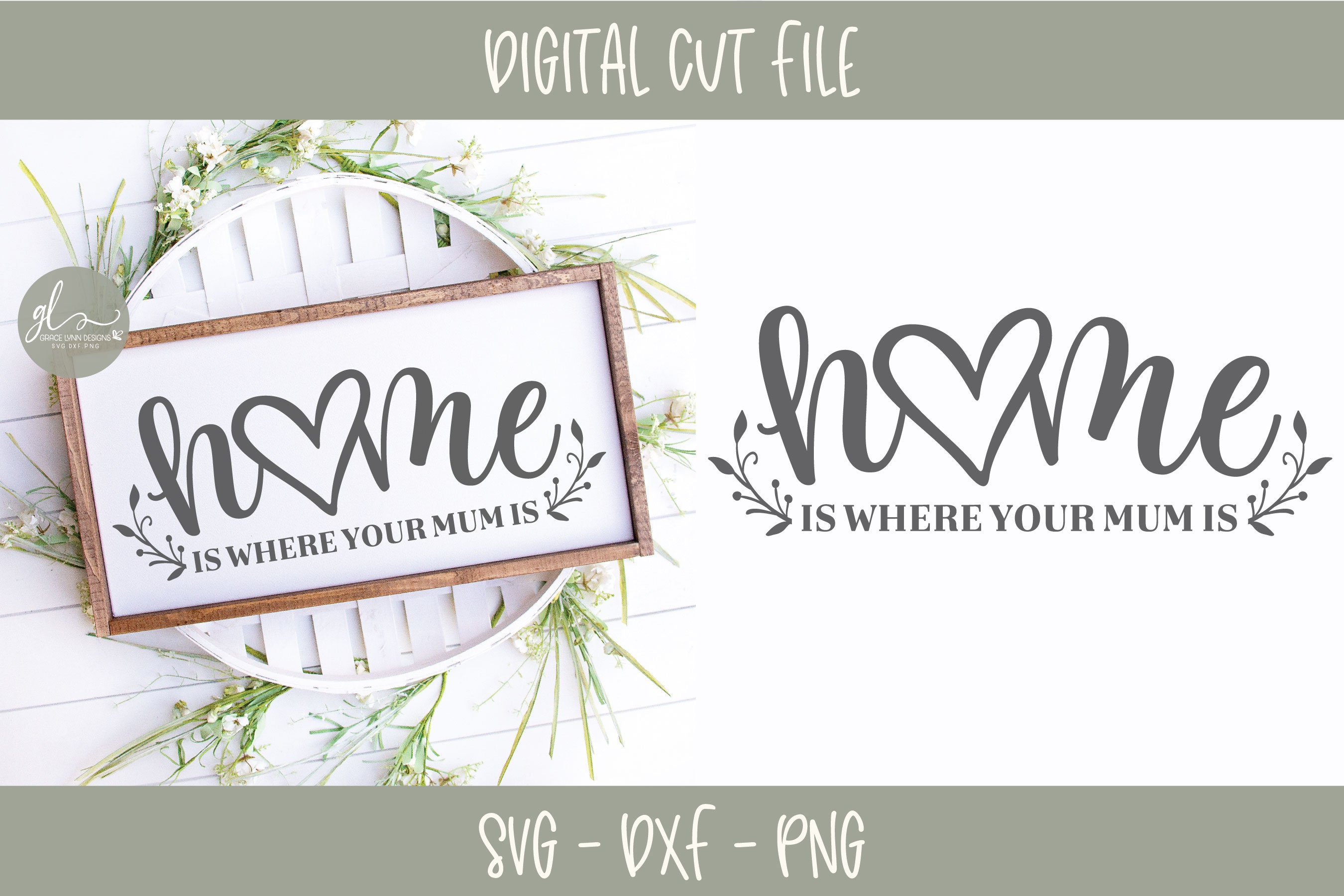 Mother's Day Bundle Vol. 2 - 10 Digital Cutting Files - Svg, Dxf & Png ...