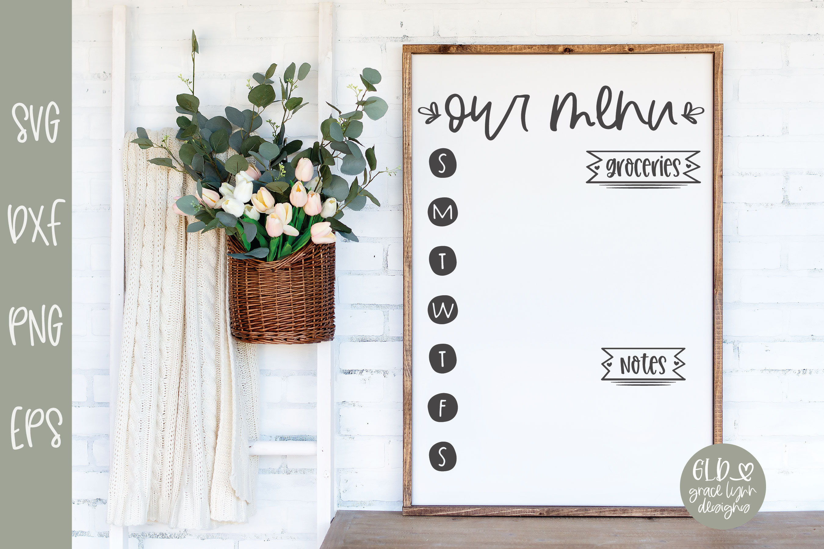 Our Menu Weekly Menu Digital Cut File Svg Dxf Png Eps - Etsy