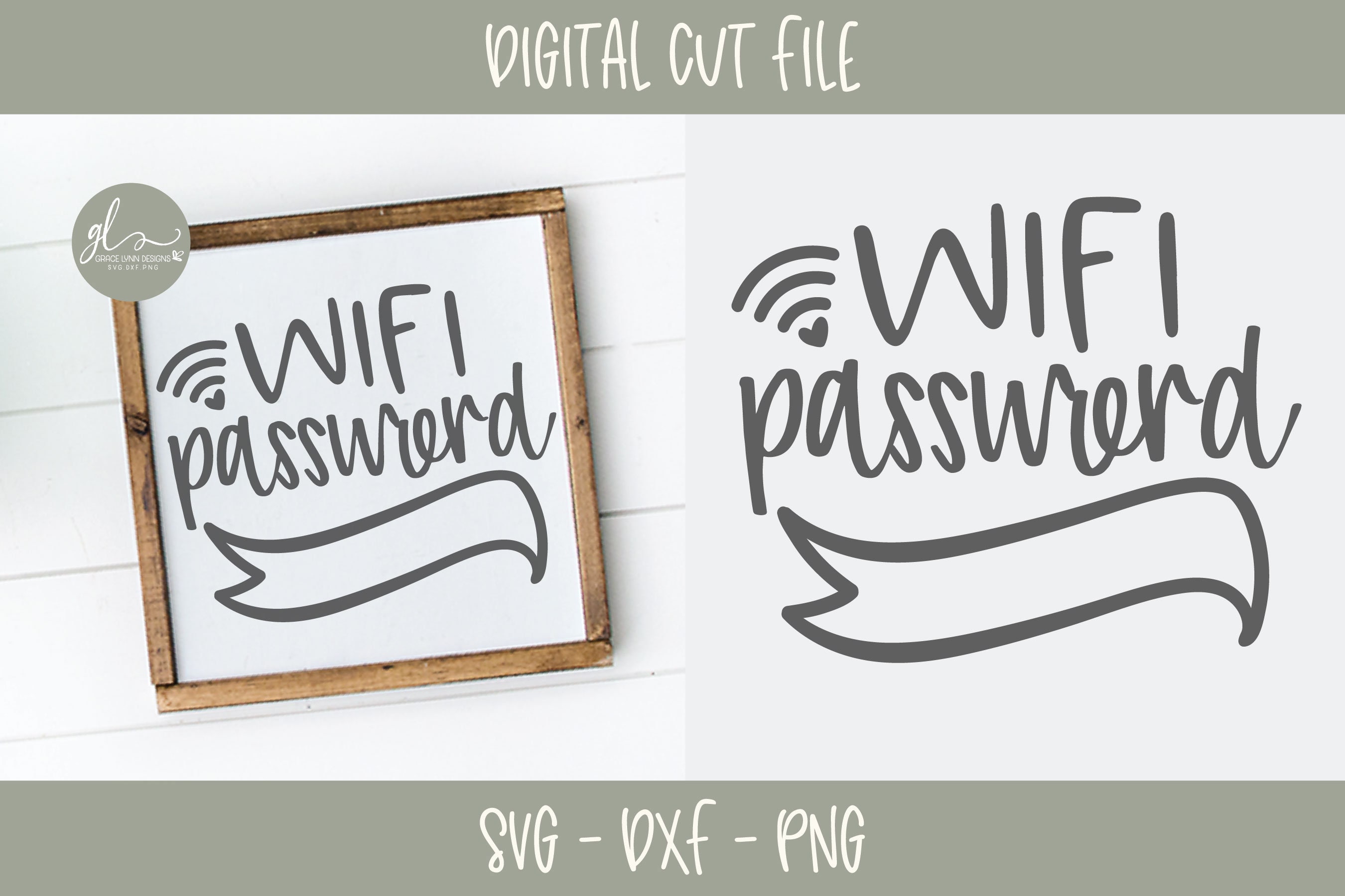 Wifi Password - Digital Cut File - SVG, DXF & PNG - Etsy