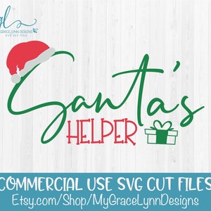 Santa's Helper - Christmas Digital Cutting File - SVG, DXF & PNG - Etsy