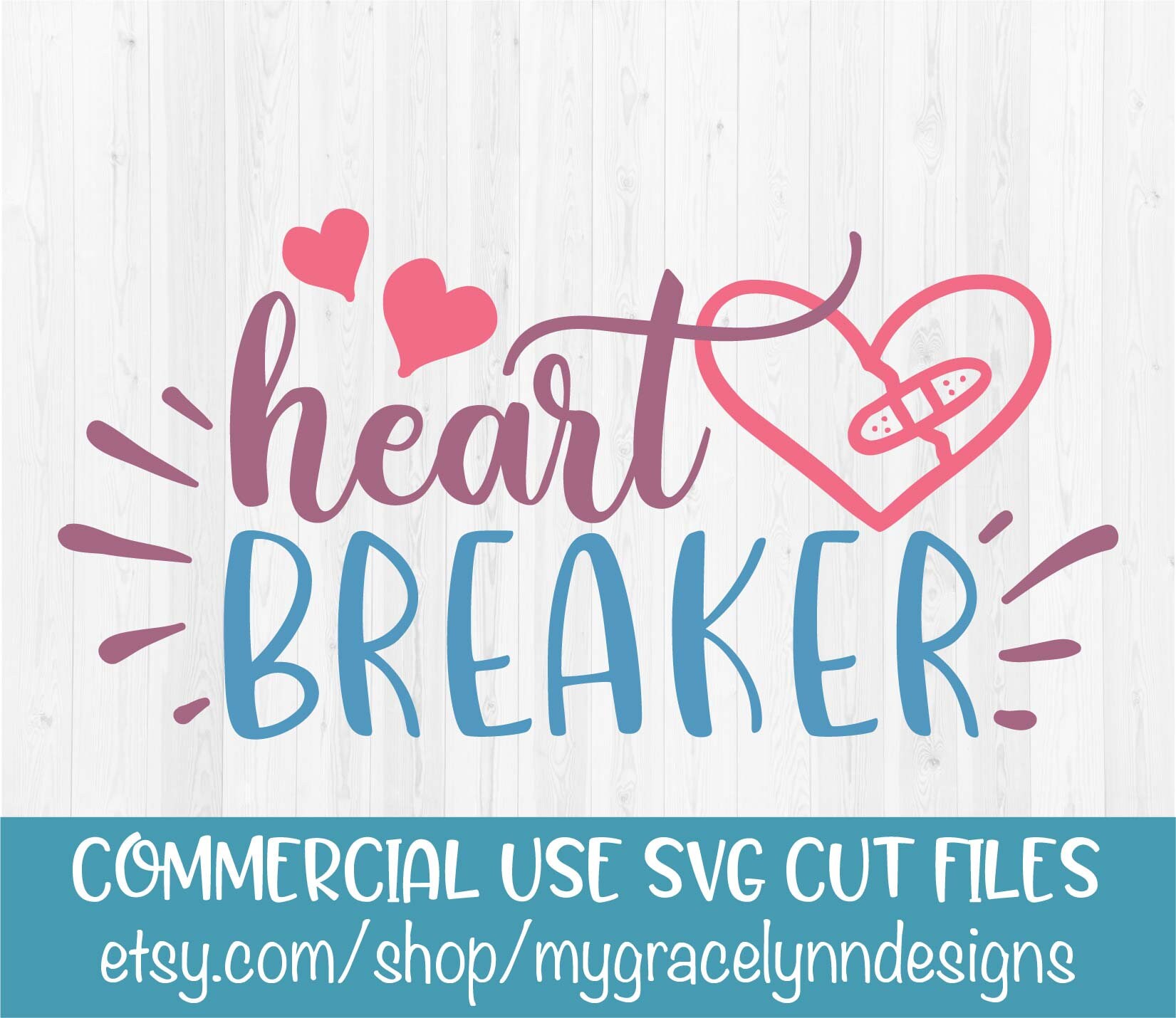 Heart Breaker Valentines Day Cut File SVG DXF & PNG | Etsy