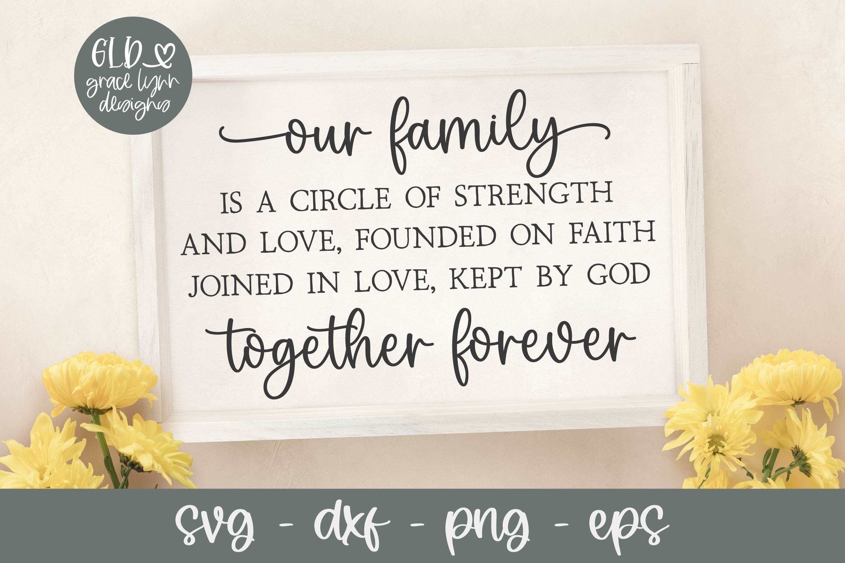 Our Family is A Circle of Strength SVG, Family Quote SVG, Family Sign ...