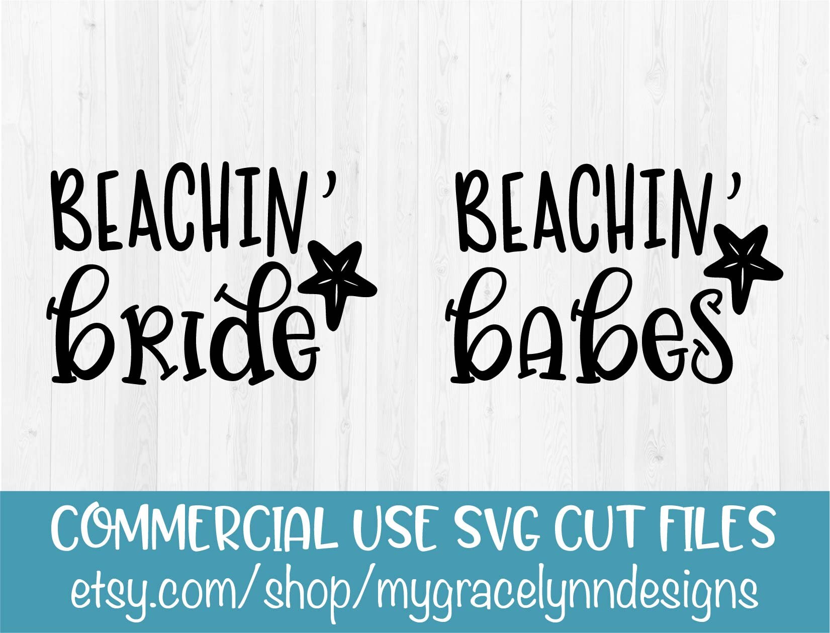 Beachin' Bride & Beachin' Babes SVG Cut Files | Etsy