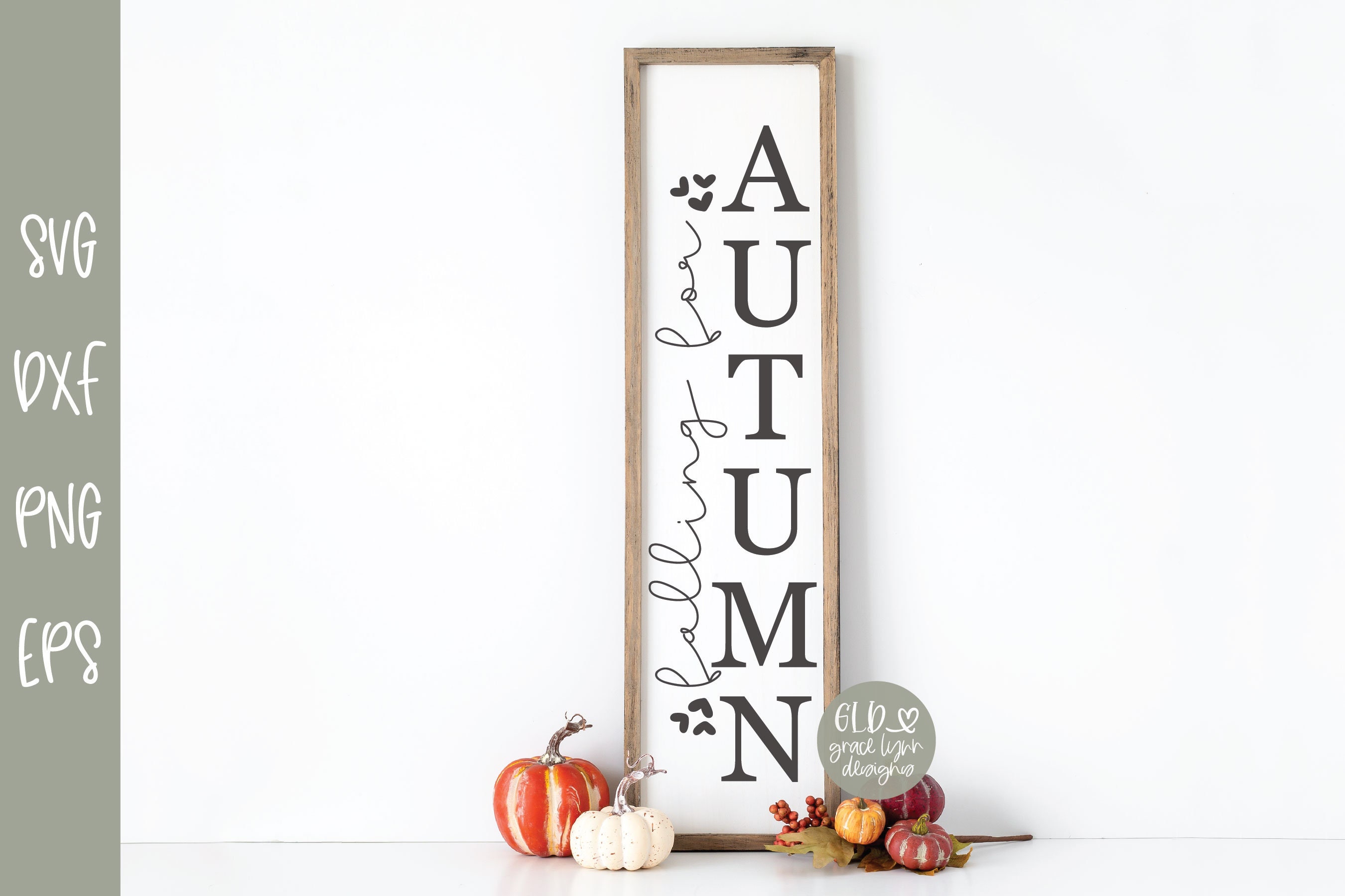 Fall Mini Bundle VOL. 2 - 5 Vertical Fall DIGITAL Cut Files - Svg, Dxf ...