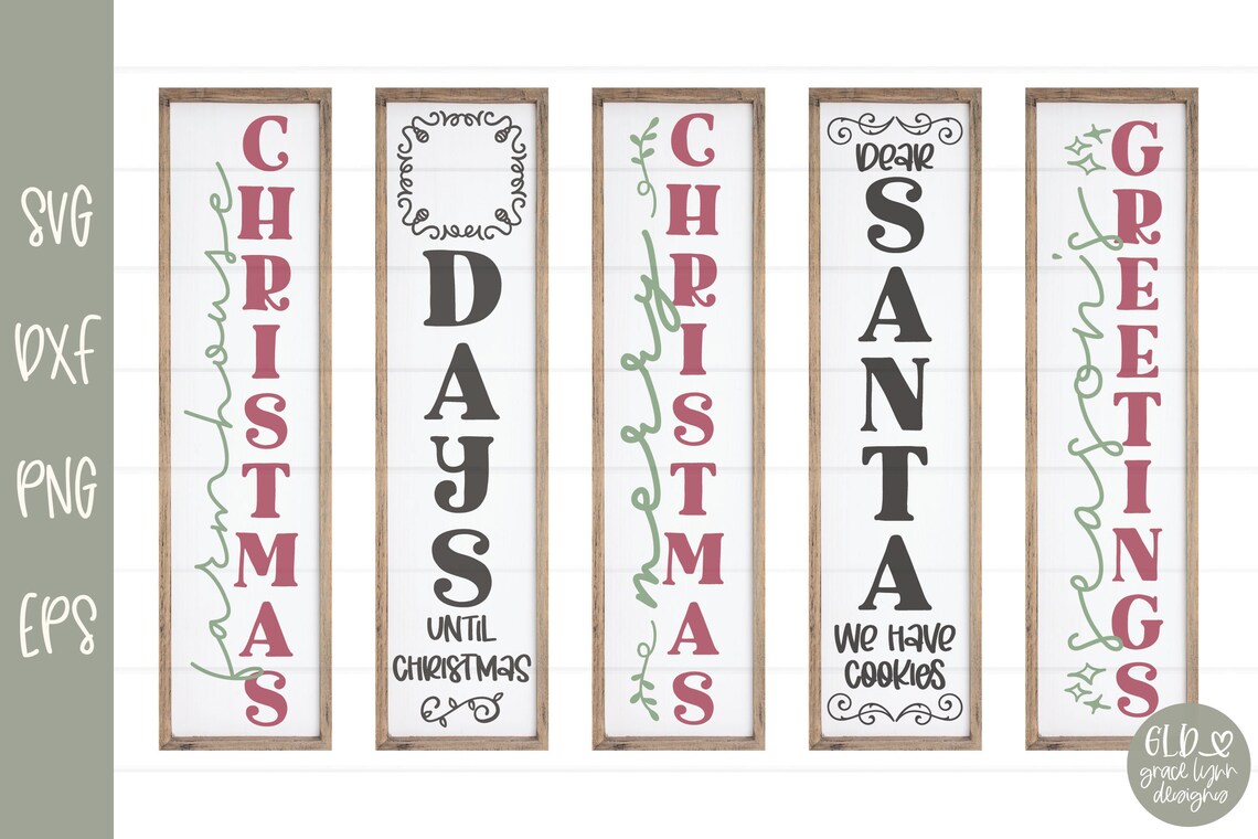 Huge Christmas Sign Bundle 30 Vertical Christmas Designs - Etsy