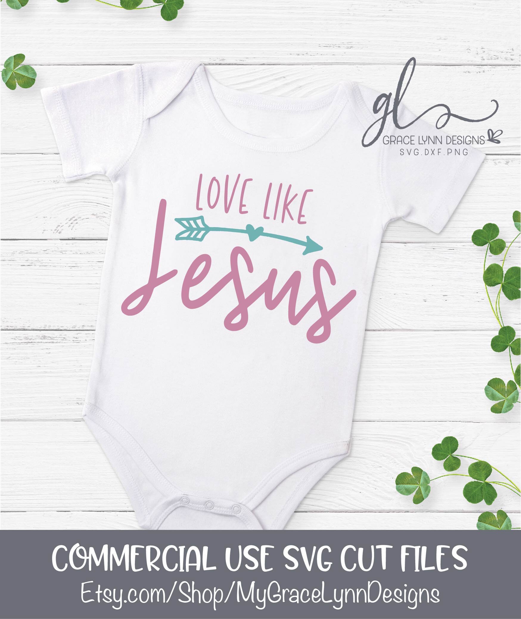 Love Like Jesus Valentines Day Cut File SVG DXF & PNG | Etsy