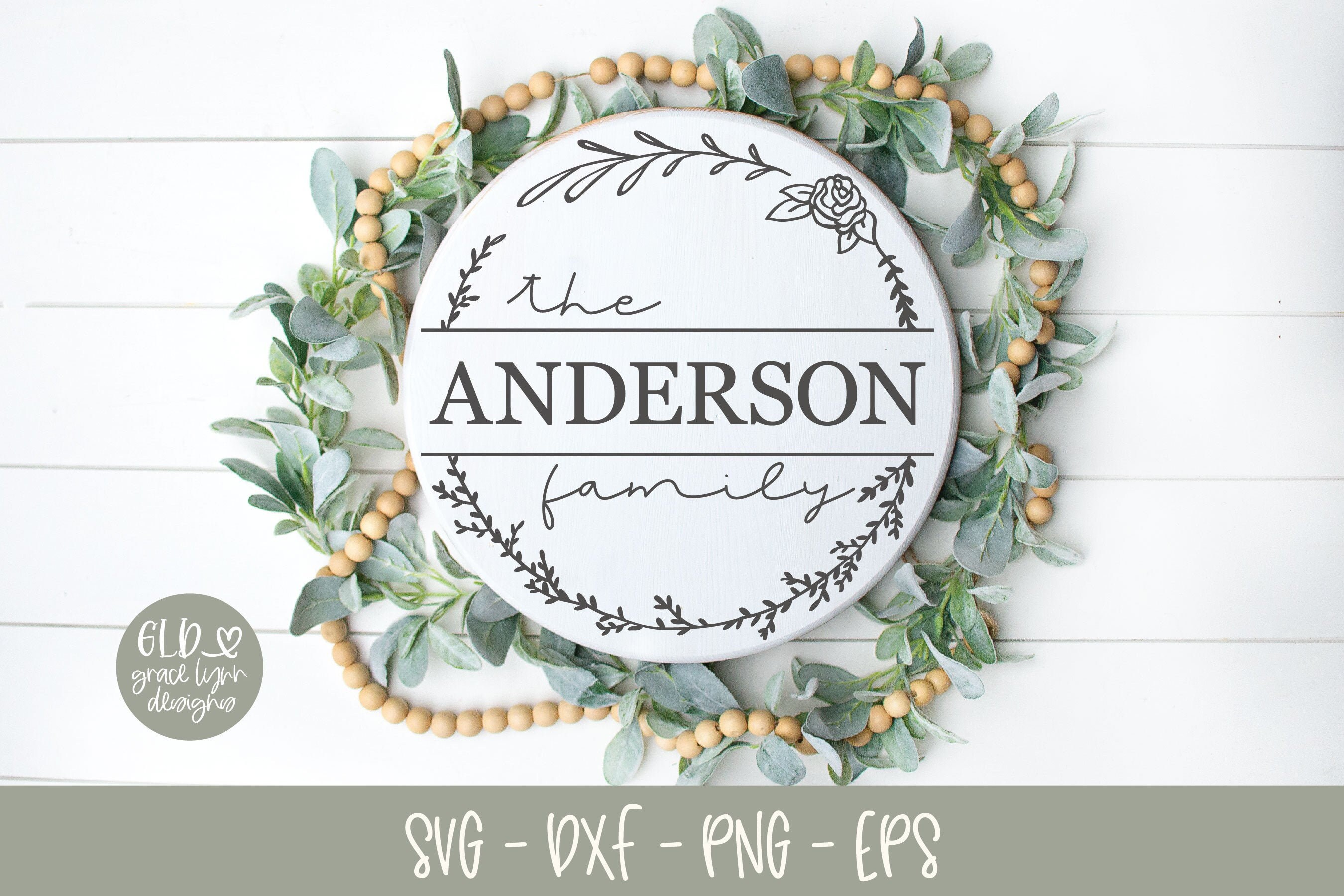 Circle Family Sign Family Name Sign DIGITAL Cut File - Etsy