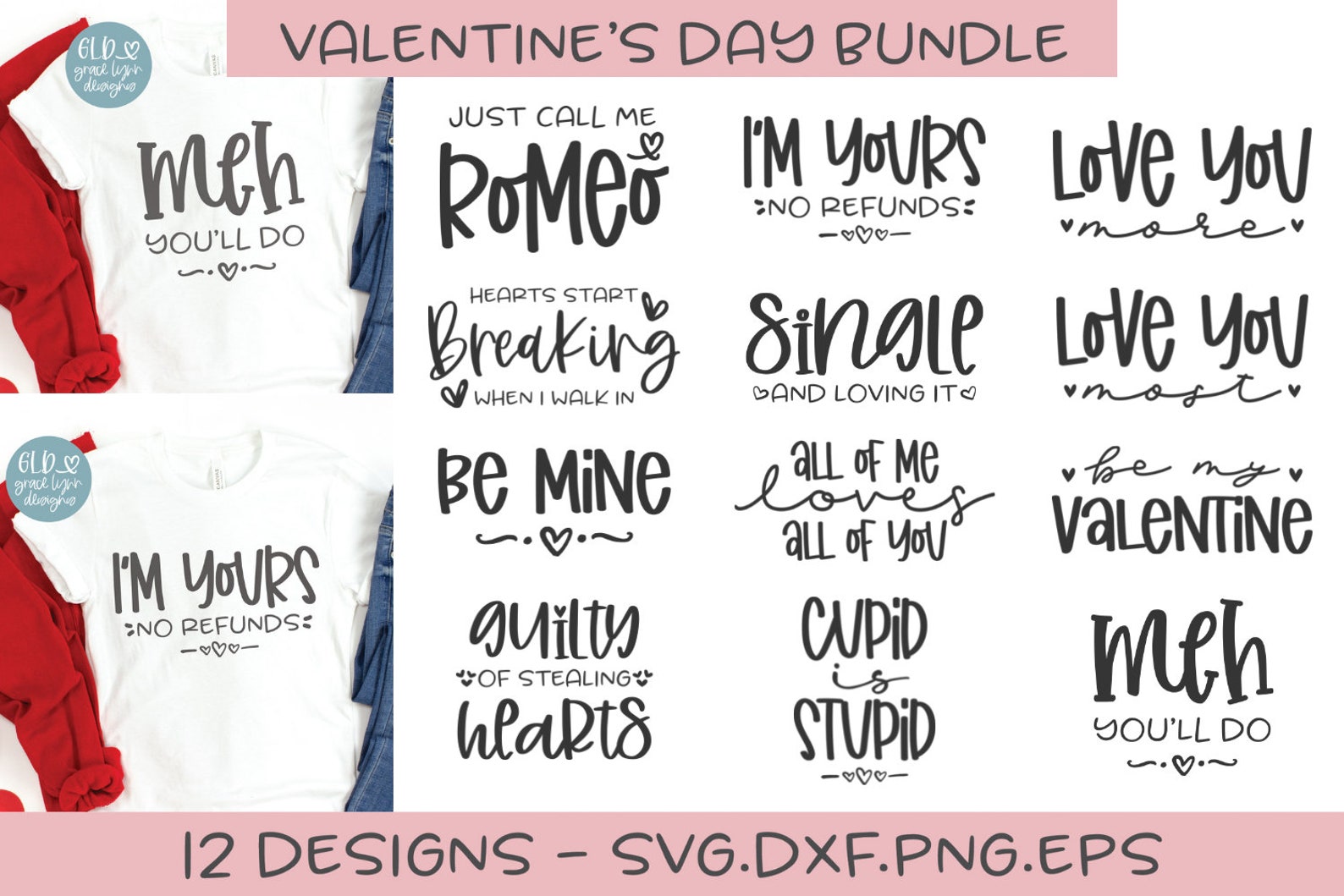Valentine's Day Bundle 12 Valentine's Day Digital - Etsy