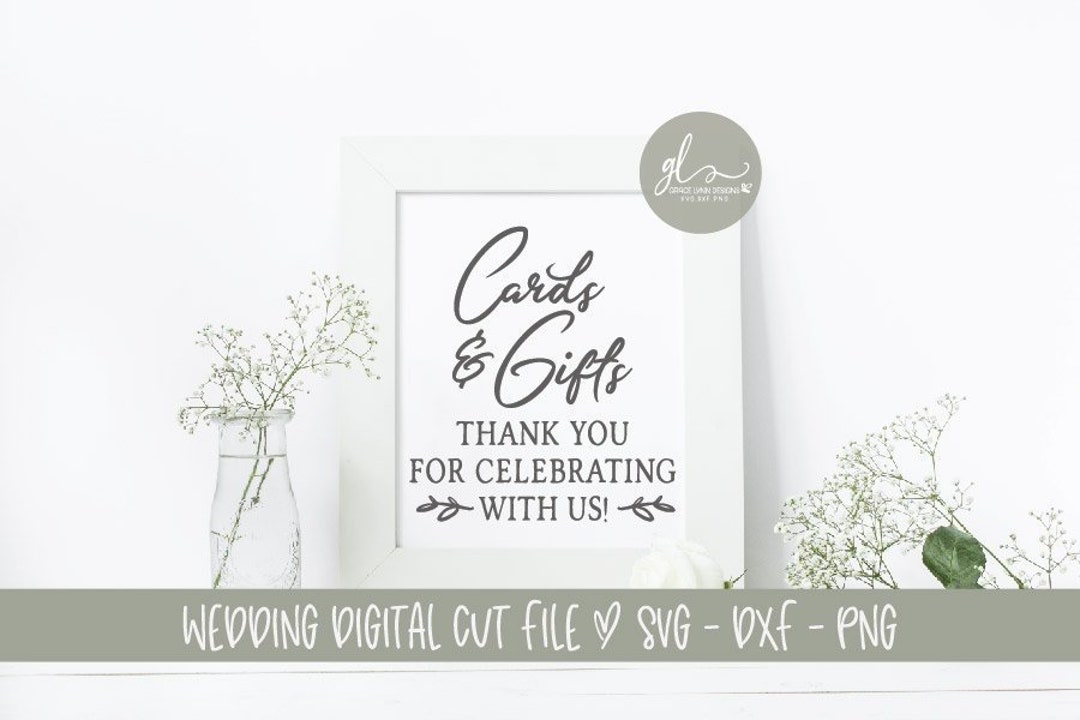 Cards and Gifts - Wedding Digital Cut File - SVG, DXF & PNG - Etsy