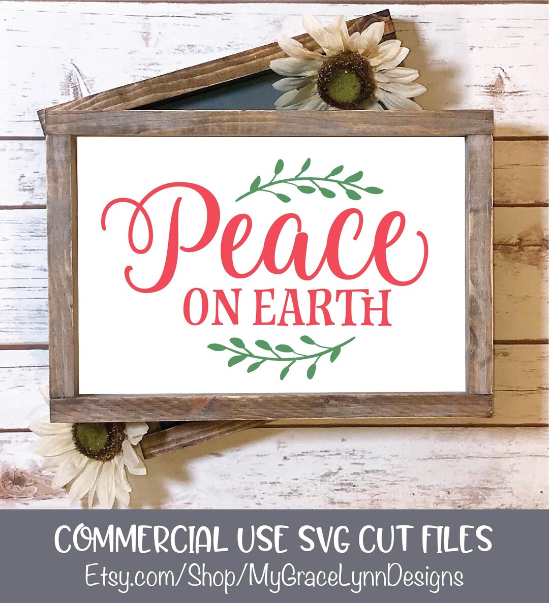 Peace on Earth - SVG Cut File - Etsy