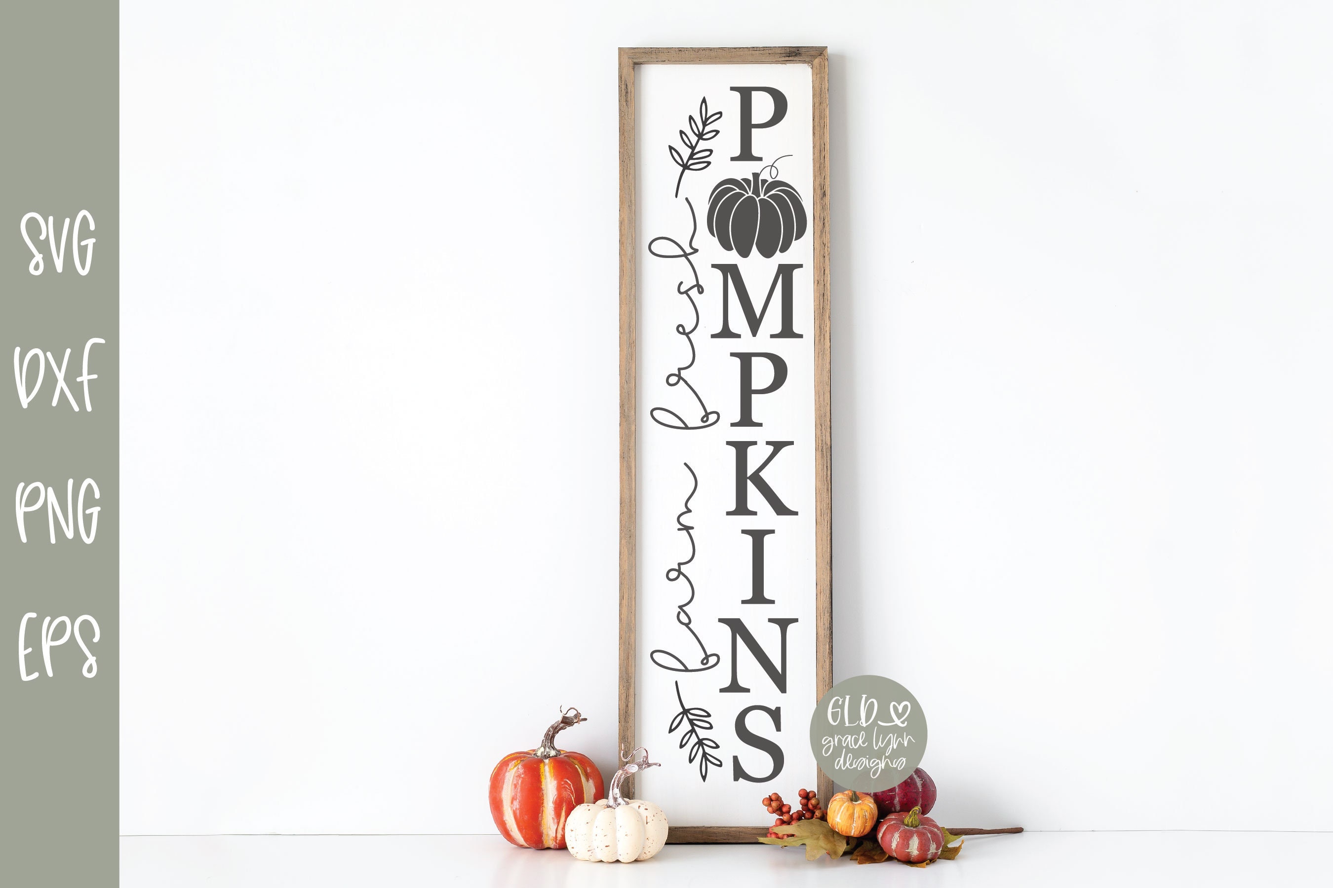 Fall Mini Bundle VOL. 2 - 5 Vertical Fall DIGITAL Cut Files - Svg, Dxf ...