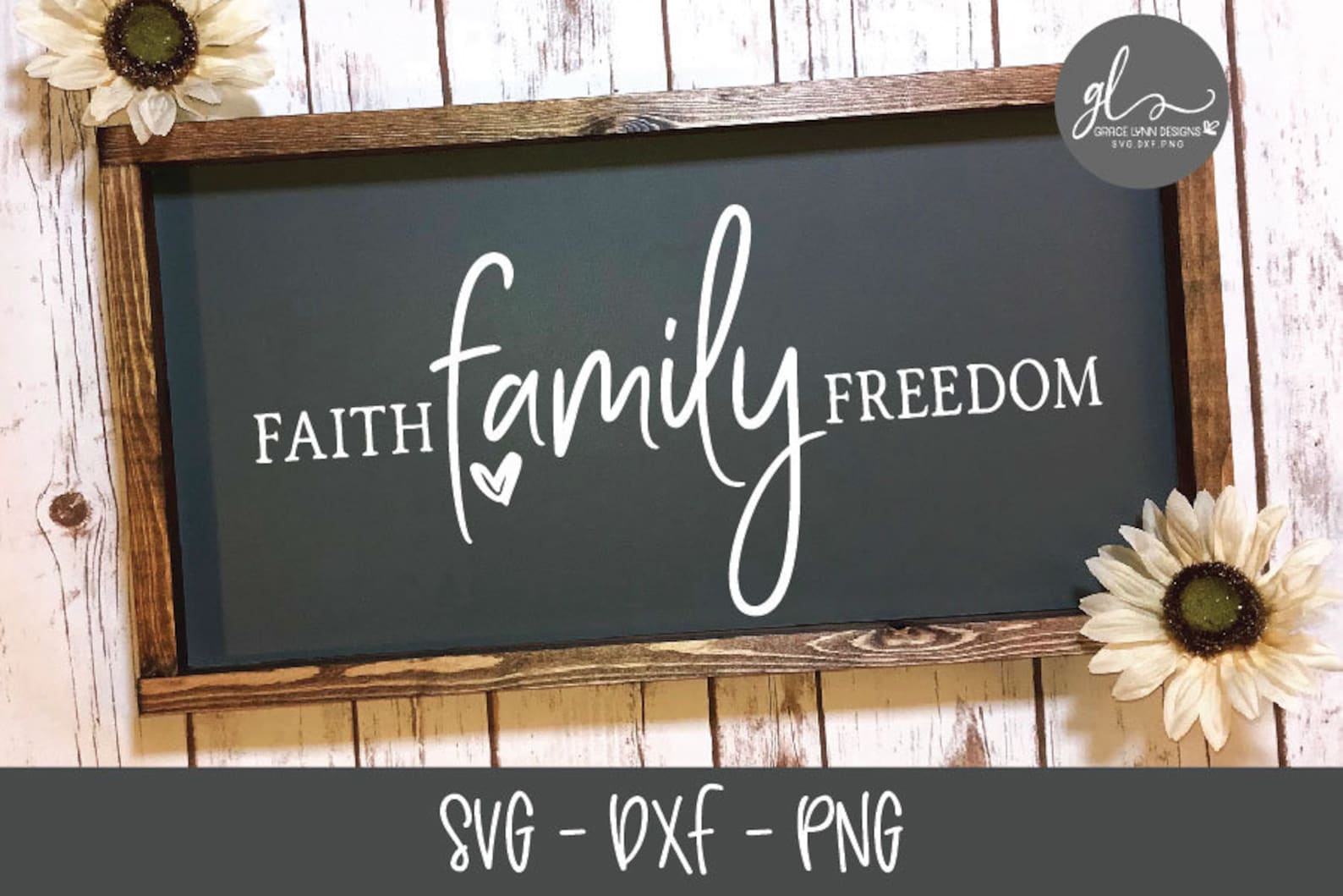 Faith Family Freedom Digital Cut File SVG DXF & PNG - Etsy Ireland