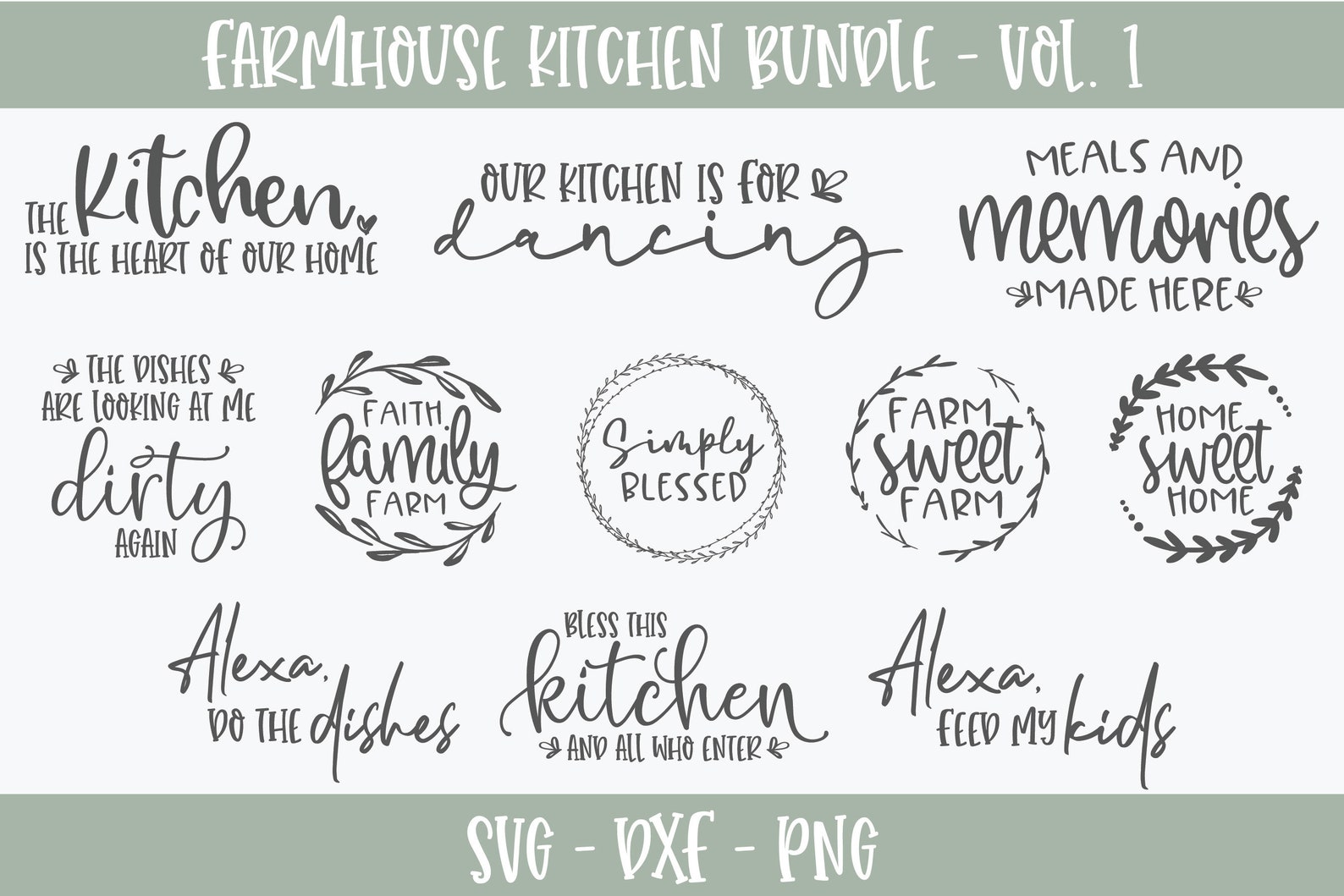 Farmhouse Kitchen Svg Bundle Farmhouse Sign Svg Kitchen Svg | Etsy