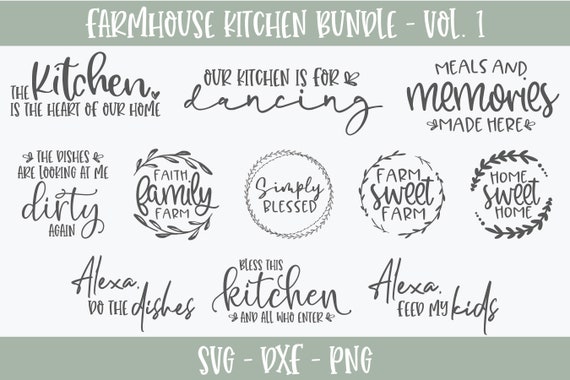 Farmhouse Kitchen Svg Bundle Farmhouse Sign Svg Kitchen Svg | Etsy