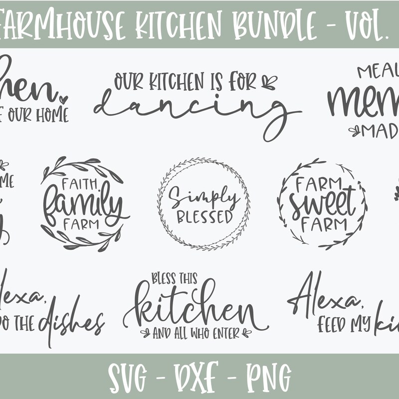 Farmhouse Kitchen Svg - Etsy