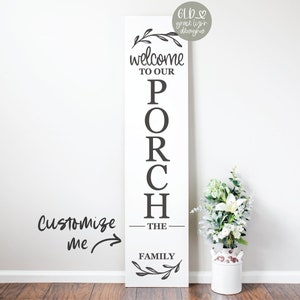 Welcome to Our Porch - Family Name Sign - DIGITAL Cut File - Svg, Dxf ...