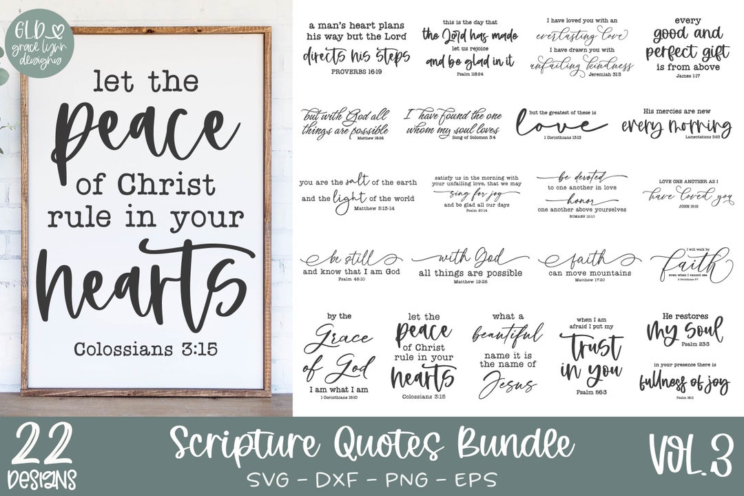 Scripture SVG Bundle | Bible Verse Quotes Bundle | Religious Svgs ...