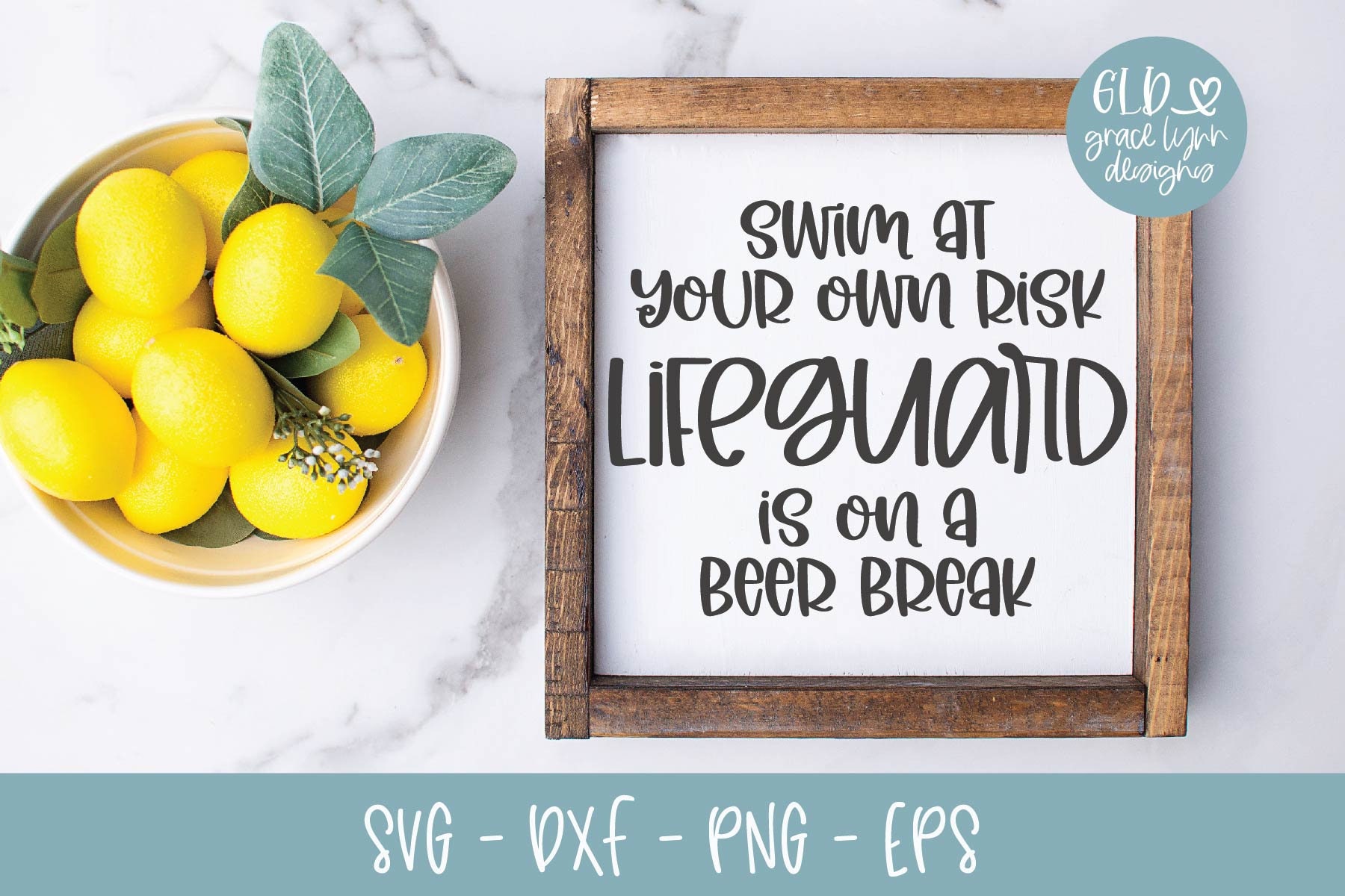 Swim at Your Own Risk Lifeguard is on A Beer Break - Summer Digital Cut ...