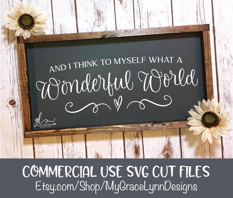 What A Wonderful World Wood Sign Digital Cutting File SVG - Etsy