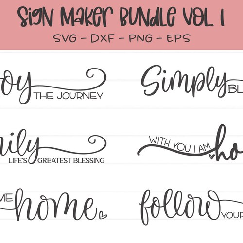 Sign Maker Bundle Home Sign Svg Bundle Farmhouse Quotes - Etsy