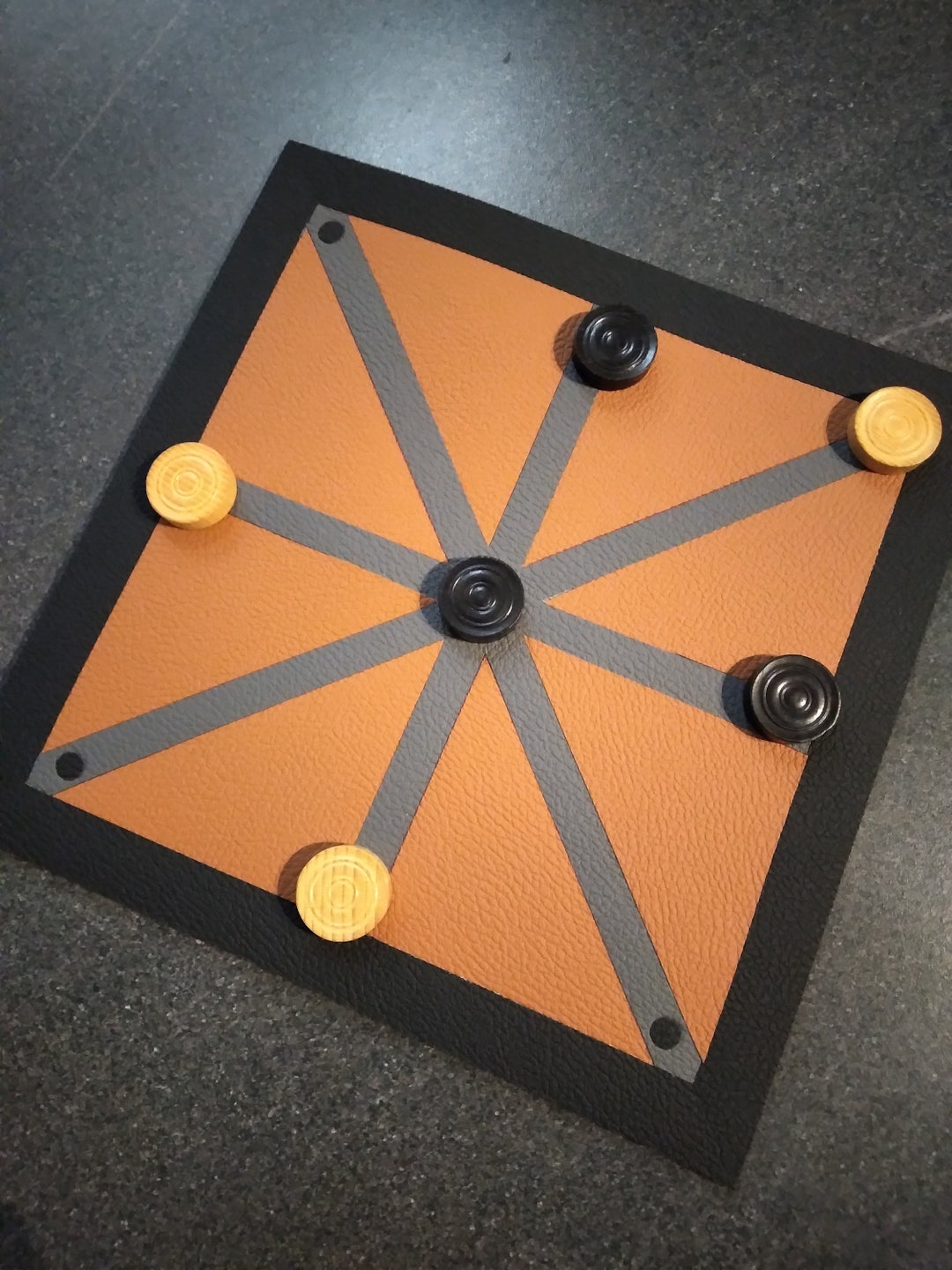 Tapatan Game Three Men's Morris Board Made in Skai by Me - Etsy