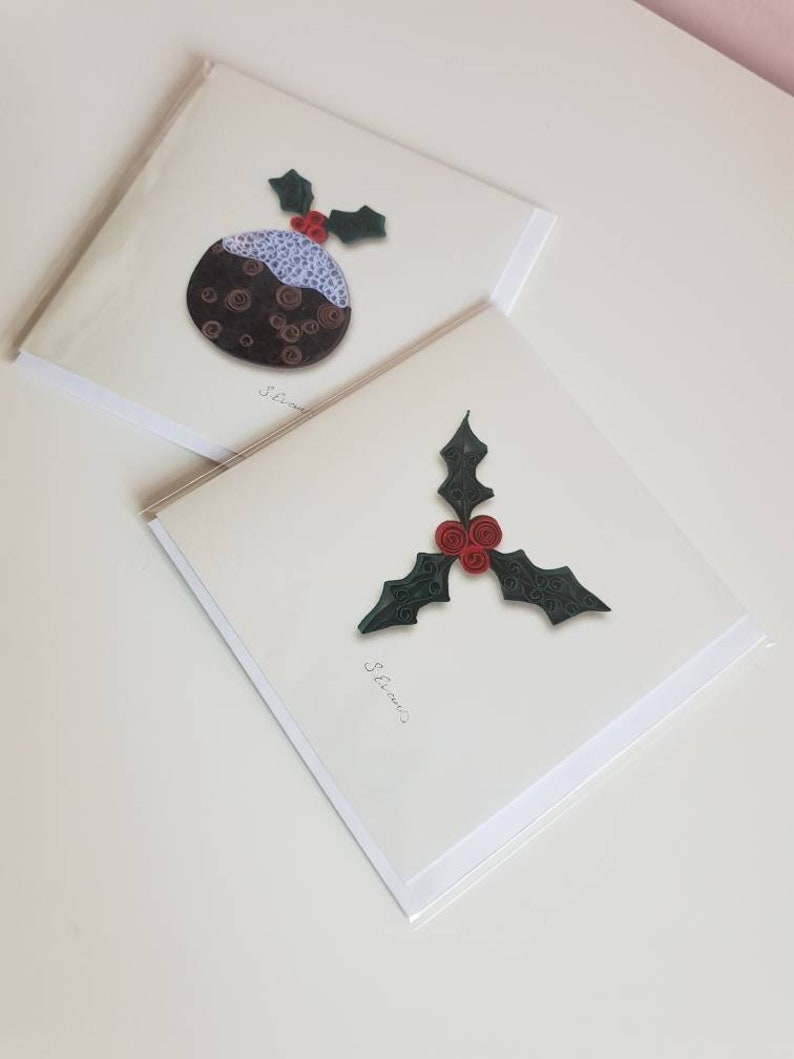 Holly Christmas Card Festive Card Holiday Holly Paper - Etsy