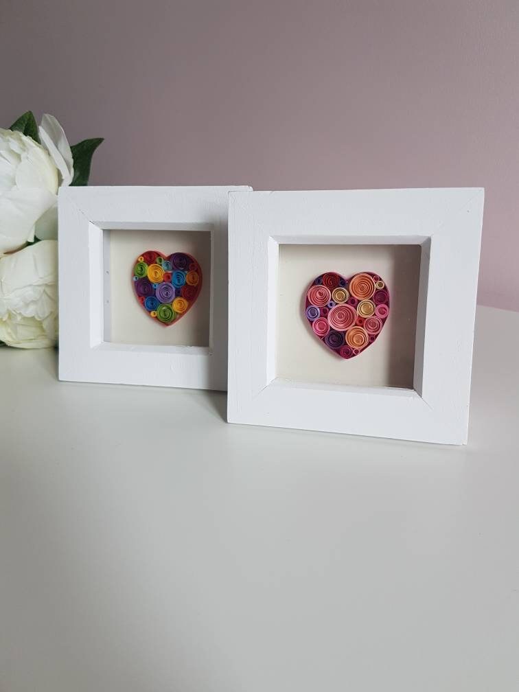 Valentines Gift Blue Love Heart Picture Wedding Gift 1st - Etsy