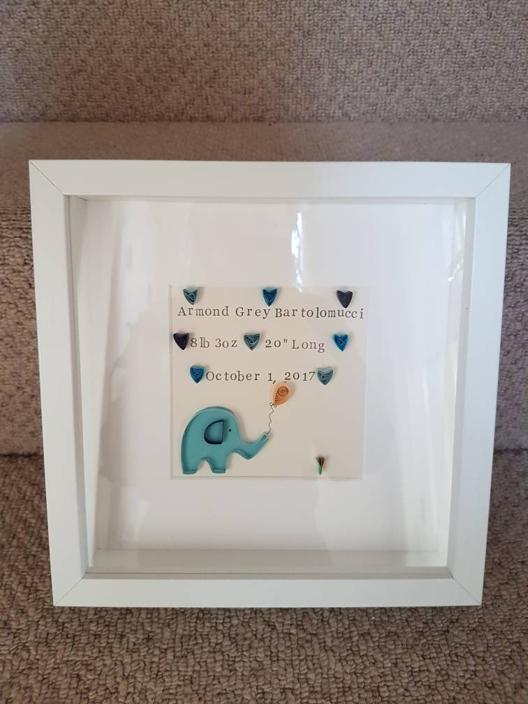 Baby Boy Gift Custom Gift New Baby Paper Quilled Gift Baby - Etsy