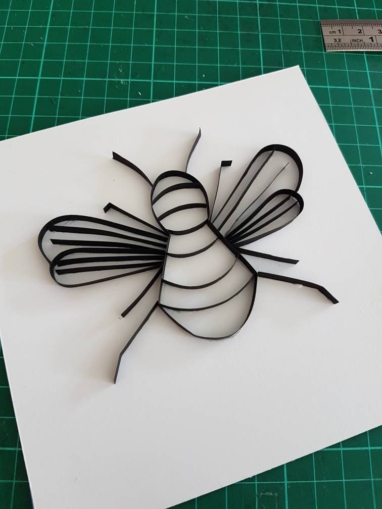 Monochrome Bee Paper Quilling Bee Bee Keeper Gift Bee Art - Etsy Ireland