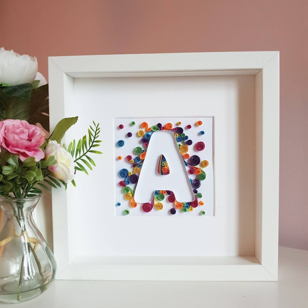 Initial Frame, New Baby Picture, Rainbow Baby, Paper Letter, First ...