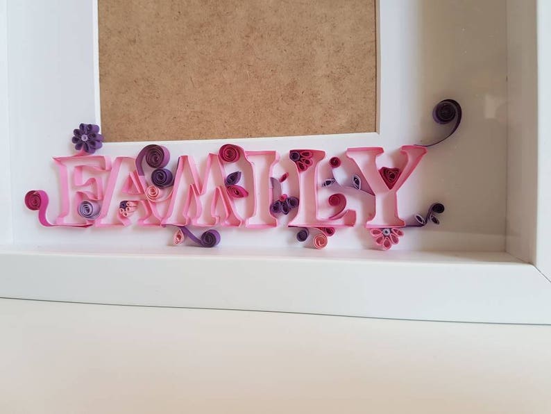 Mothers Day Gift, Personalised, Mum Frame, Family Frame, Paper Quilled ...