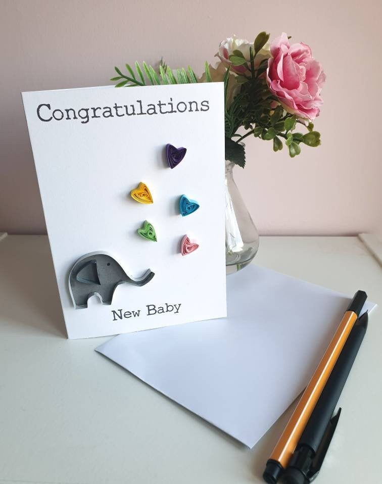 Personalised New Baby Congratulations Card Baby Boy Keepsake - Etsy
