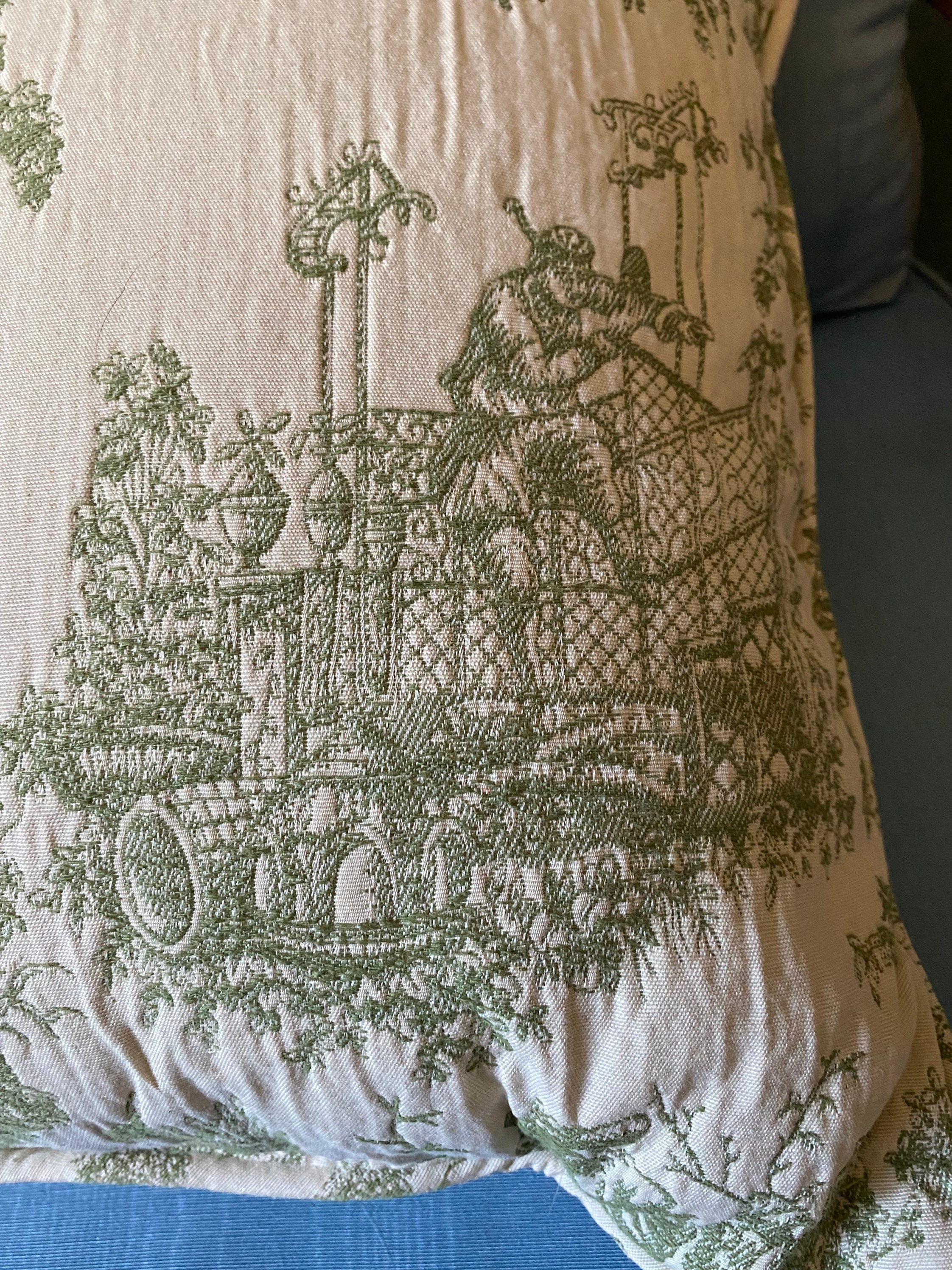 Midcentury Toile Chinoiserie Tapestry Newport Pillow Like New - Etsy