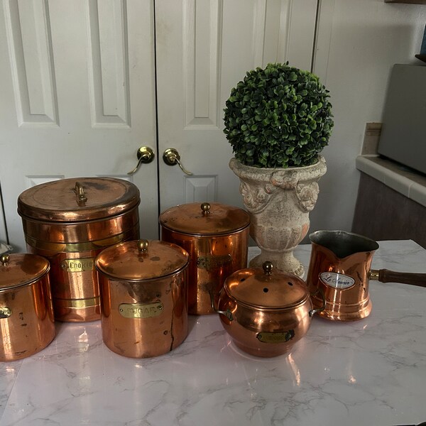 Copper Canisters - Etsy