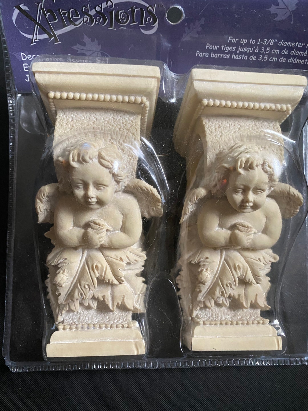Vintage New Baroque French Cherub Drapery Corbels - Etsy