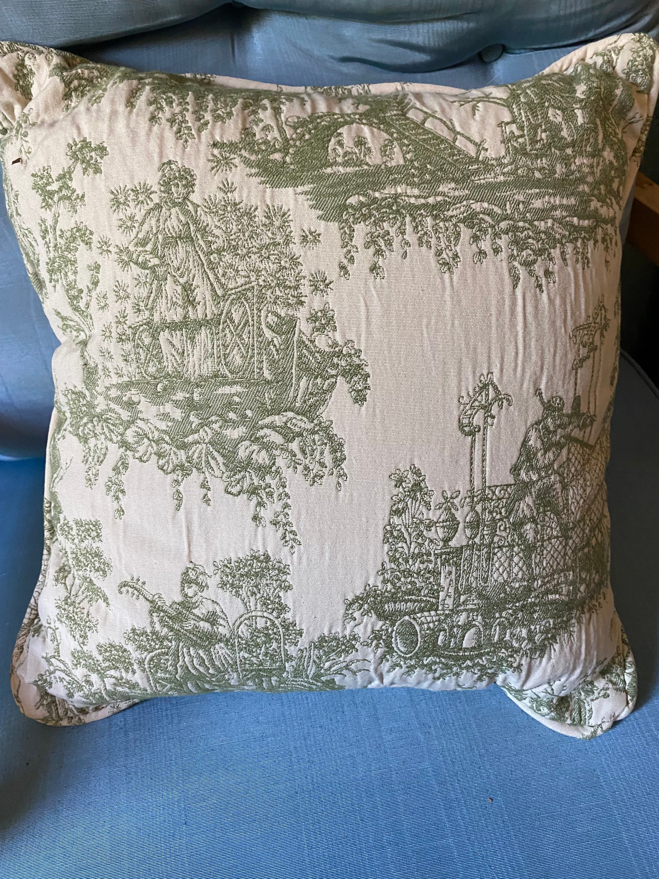 Midcentury Toile Chinoiserie Tapestry Newport Pillow Like New - Etsy