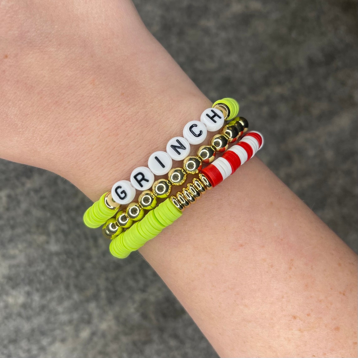 Grinch Stackable Bracelet - Etsy