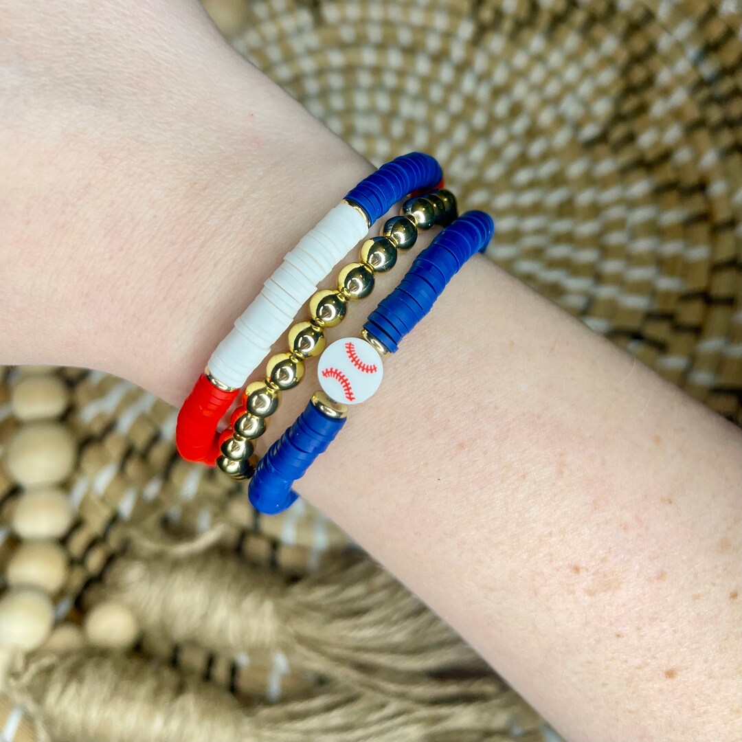 Baseball Stackable Bracelets - Etsy