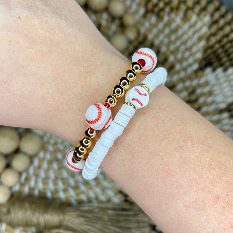 Baseball Stackable Bracelets - Etsy