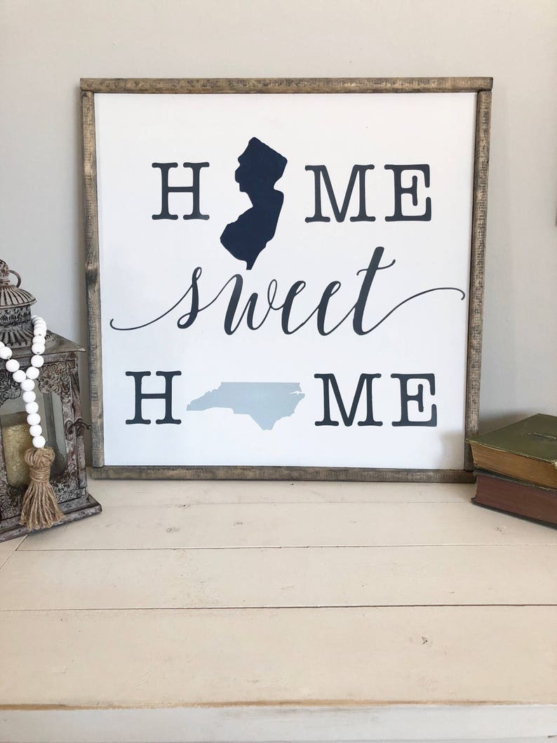 Home Sweet Home Decor State Signs Wood Large Sign State | Etsy