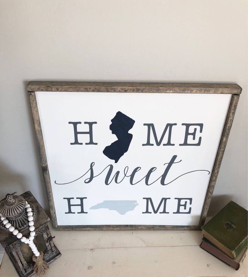 Home Sweet Home Decor State Signs Wood Large Sign State | Etsy
