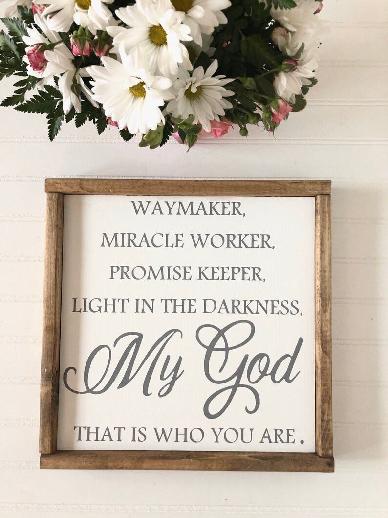 Waymaker Sign My God Scripture Sign Small Sign - Etsy New Zealand