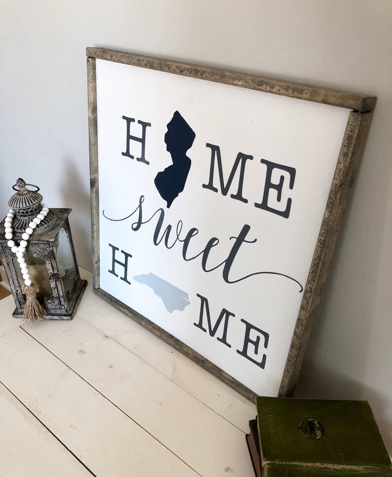 Home Sweet Home Decor State Signs Wood Large Sign State | Etsy