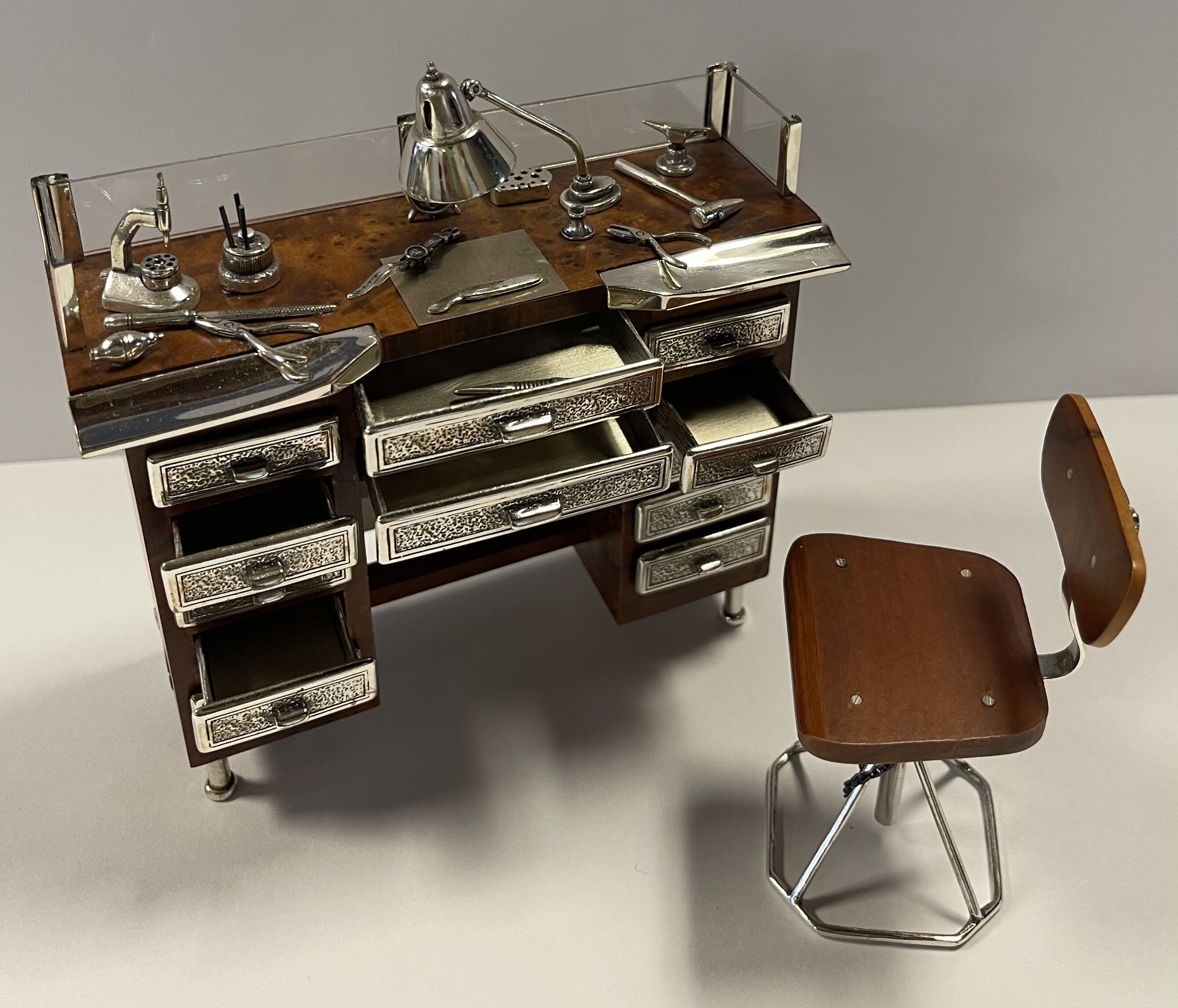 Sacchetti Miniature .925 Sterling Silver Watchmaker Workbench. - Etsy