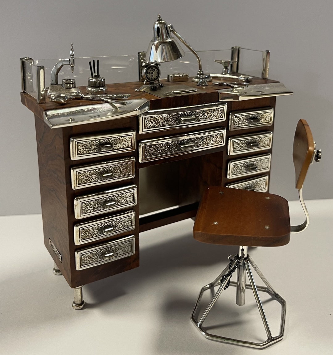 Sacchetti Miniature .925 Sterling Silver Watchmaker Workbench. - Etsy